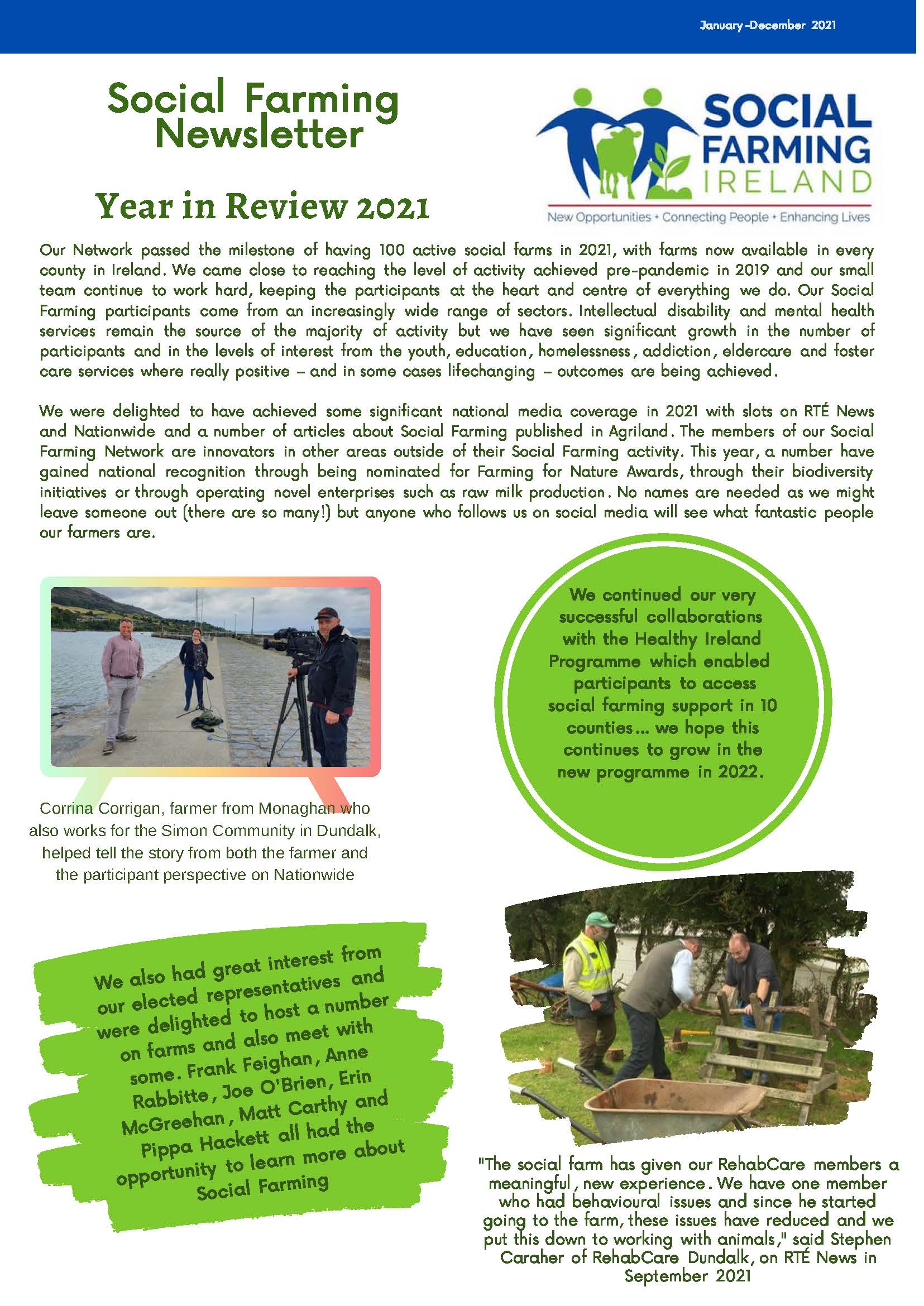 Newsletters - Social Farming Ireland